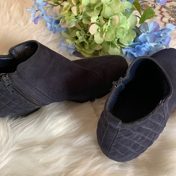 Shoes | Wesley Blue Booties Size 1 | Poshmark